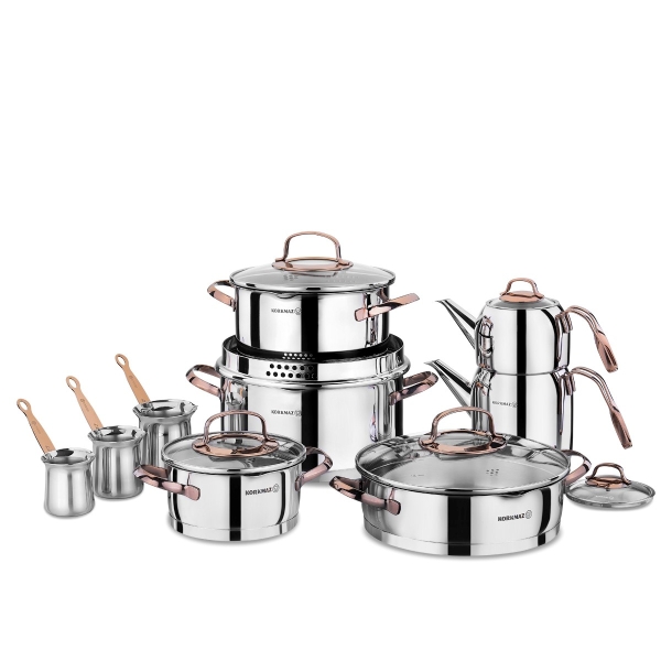 Korkmaz 15 Piece Steel Dowery Set - KitchenSpot