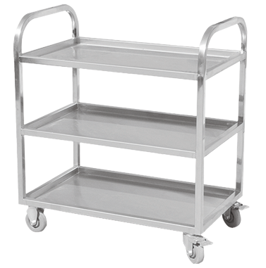 Stainless Steel 3-Layer Service Cart - KitchenSpot