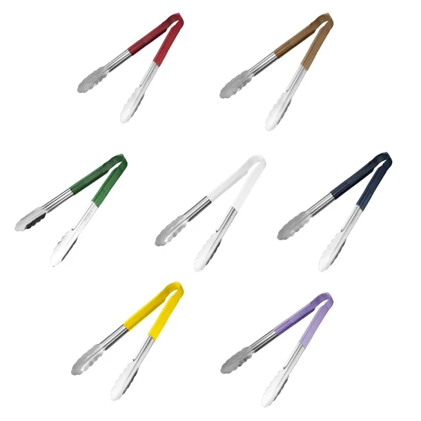 300mm Colour Coded Tong Set (Pack of 7 Colours) - KitchenSpot